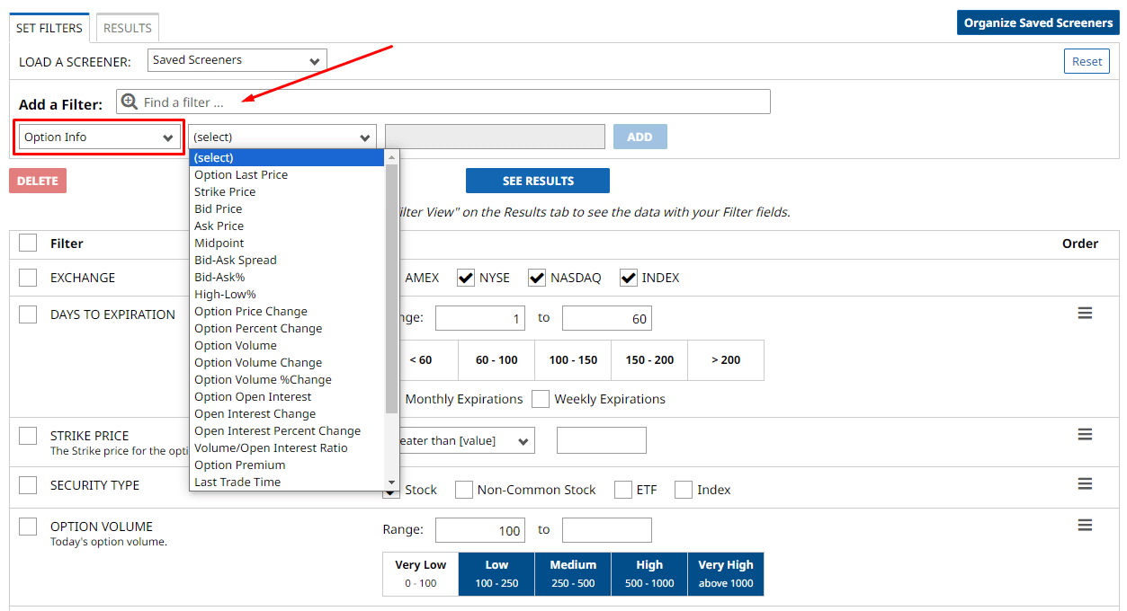 Long Put Option Screener - Barchart.com